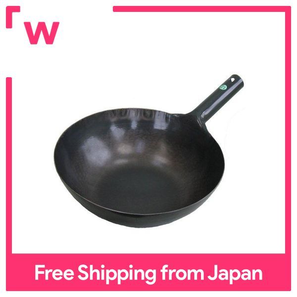 Yamada Kogyosho Iron embossed one-handed wok (plate thickness 1.2 mm ...