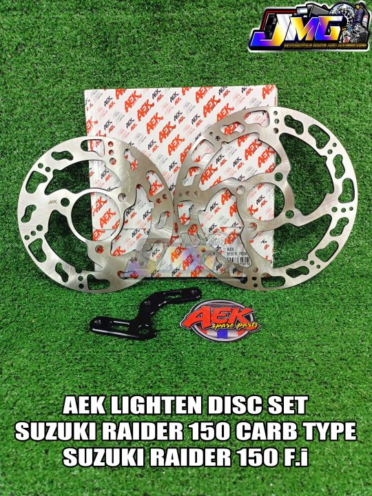 SUZUKI RAIDER 150 CARB / F.I SET AEK LIGHTEN DISC 4HOLES THAILAND MADE ...