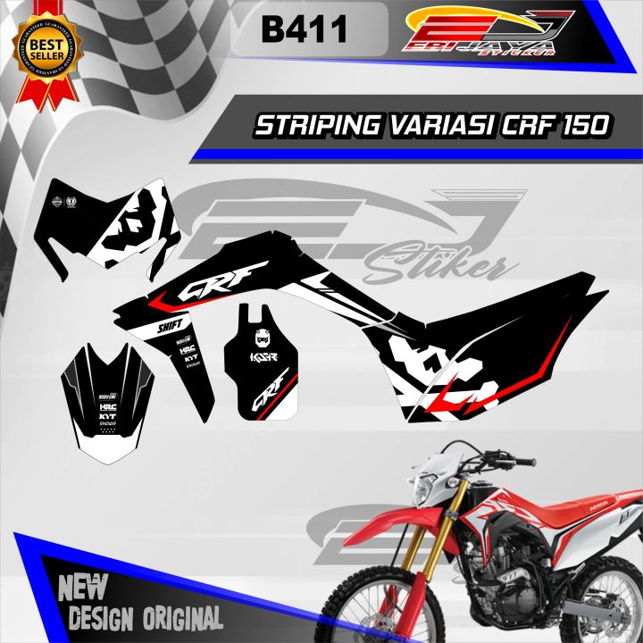 STRIPING MOTOR HONDA CRF 150 NEW-STIKER DECAL HOLOGRAM CRF UPDATE WARNA VARIASI CUSTOM TERBARU ...