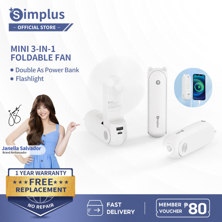Simplus Portable Mini Fan 2000mah/4800mAh Handheld Fans Hand USB ...