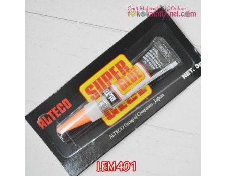 LEM401 Lem Super Glue Alteco Net 3gr - Kemasan Hitam (Per Satuan) | Lazada Indonesia