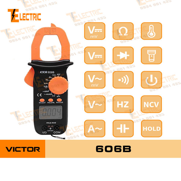 [HCM] Victor VC - 606B Ampe Kìm Đo Điện Đo Tụ Đo Tần Số Đo Nhiệt Độ Đo Dòng ĐIện AC 600A Victor ...