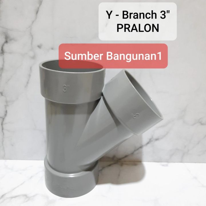 Tee Y 3" Pralon sambungan pipa pralon bentuk T Y 3 inch | Lazada Indonesia