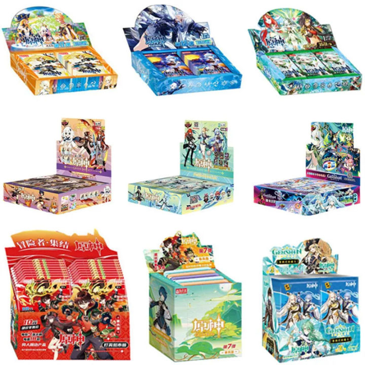New Genshin Impact Cards Anime Project TCG Game Lumine Booster ...
