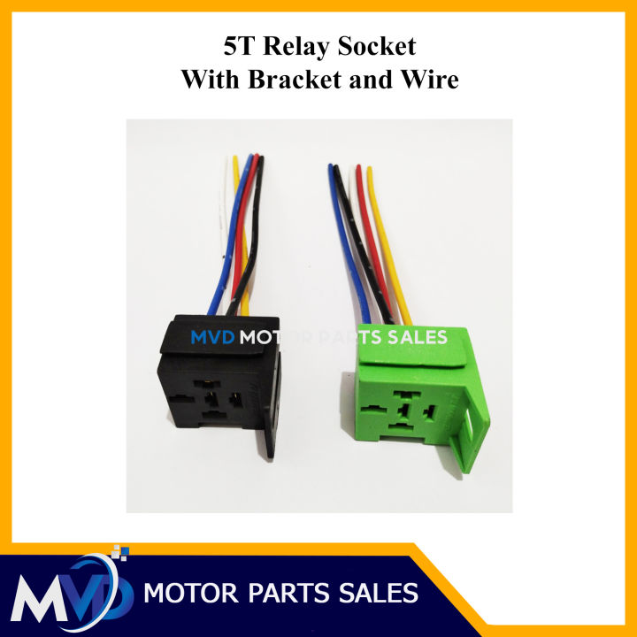 Relay Socket 5 Terminal with Bracket and Wire 2 Pcs | Lazada PH