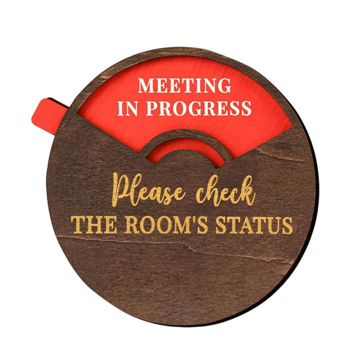 JAREDQ Meeting Sign Handcrafted Wooden Meeting Door Sign Decorative ...