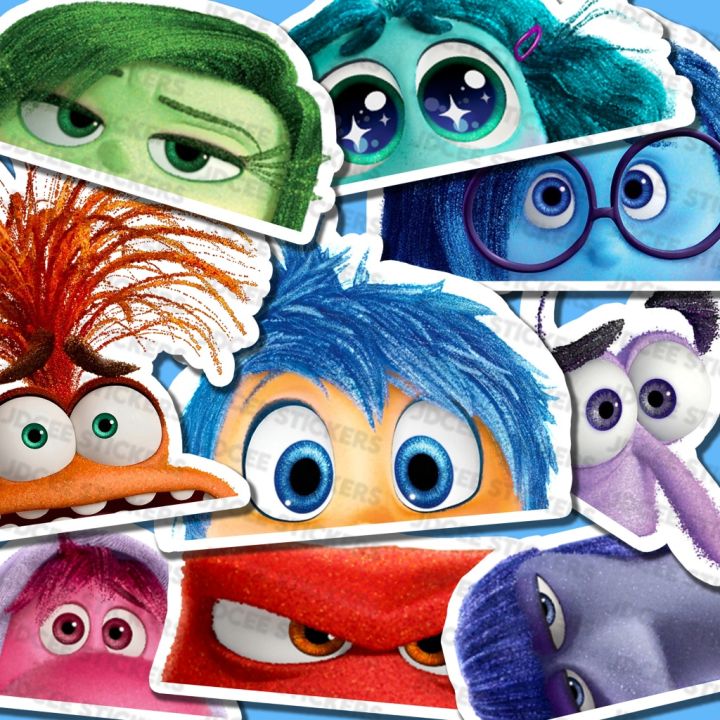 PEEKER STICKERS Inside Out Characters Joy | Anger | Fear | Sadness ...