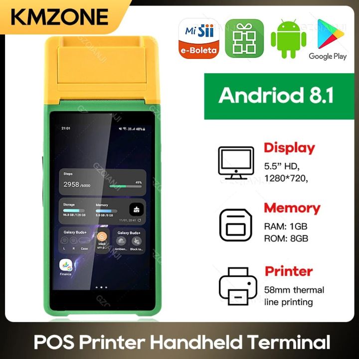 Smart Handheld POS Terminal Mobile 58Mm Thermal Printer Point Of Sale POS Machine PDA NFC ...