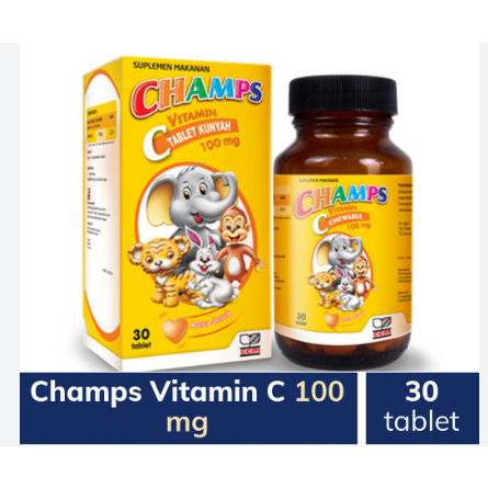 CHAMPS VIT C 100 MG @30S | Lazada Indonesia