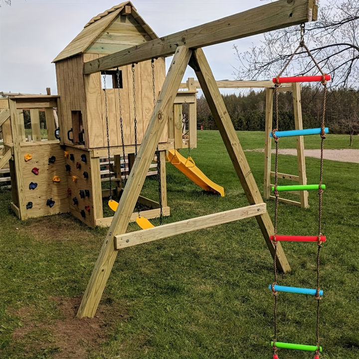 Kids Plastic Climbing Ladder Lightweight Portable Hanging Rope Ladder ...