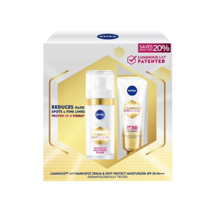 NIVEA LUMINOUS 630 AntiDark-Spot Treatment Set | Lazada