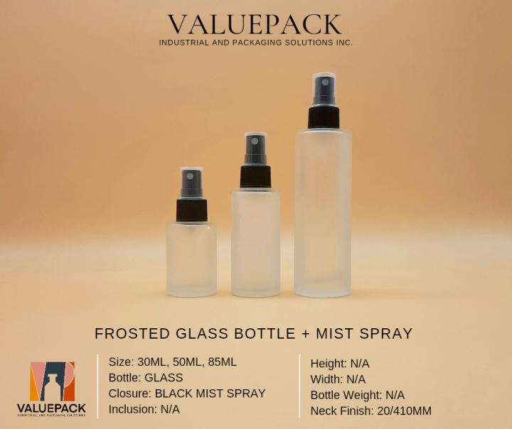 FROSTED GLASS BOTTLE + MIST SPRAY 30ML/50ML/85ML | Lazada PH