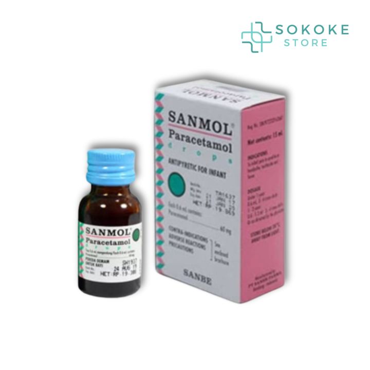 Sanmol Paracetamol Drops 15ml - Pereda Demam Bayi | Lazada Indonesia