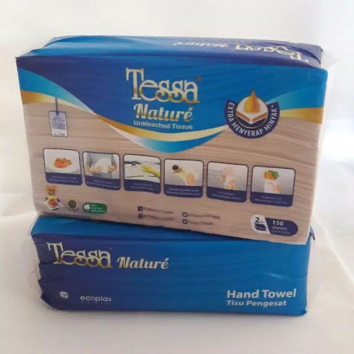 tissue tessa nature unbleached kitchen towel 150 sheets | Lazada Indonesia