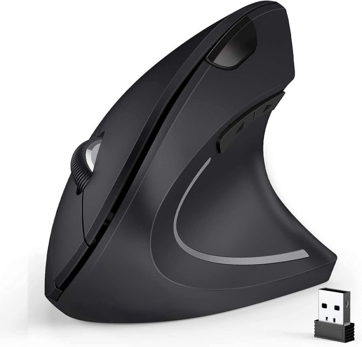Jomaa Ergonomic Mouse Left Hand 2.4G Left-Handed Wireless Vertical ...