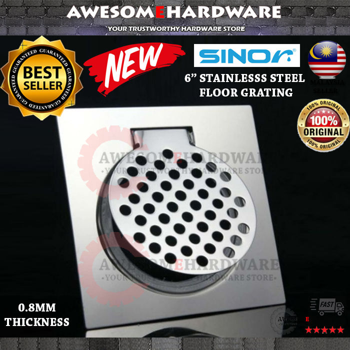 SINOR 413-6 150MM 6'' STAINLESS STEEL FLOOR GRATING FLOOR TRAP PIPE ...