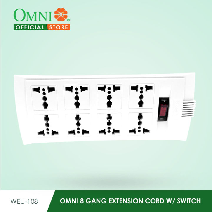 OMNI 8 Gang Extension Cord w/ Switch - WEU-108-PK | Lazada PH