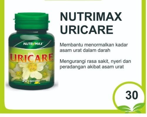 NUTRIMAX URICARE 30 KAPSULE VITAMIN UNTUK ASAM URAT,REMATIK ORIGINAL ...