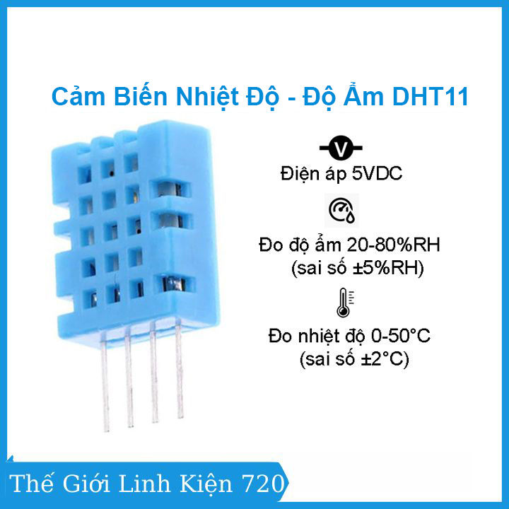 Cảm biến nhiệt độ, độ ẩm DHT11 | Lazada.vn