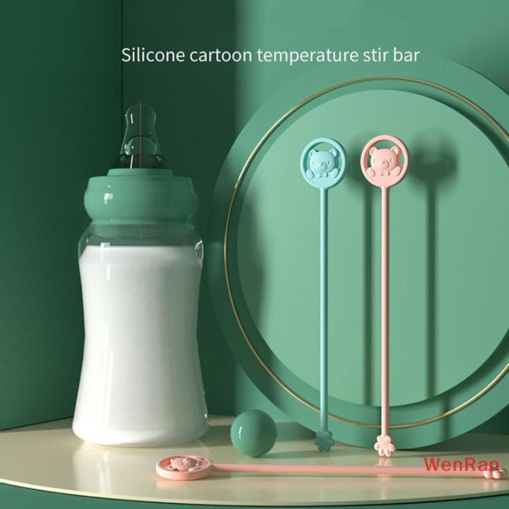 WenRan แท่งคนจับซิลิโคนแบบผสมพร้อมด้ามจับการ์ตูนแท่งกวนจับอุณหภูมิของ ...