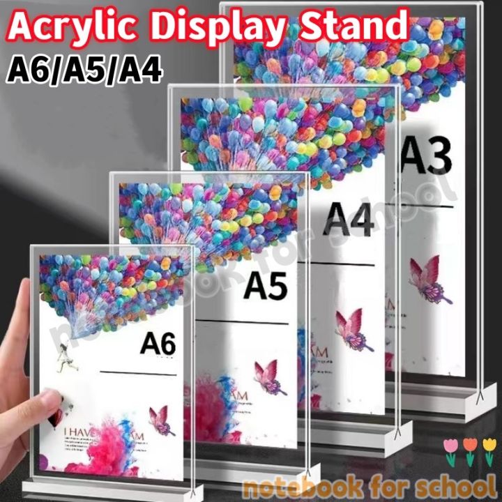 NFS Acrylic Poster Menu Holder Clear Frame Restaurant Desktop Display ...
