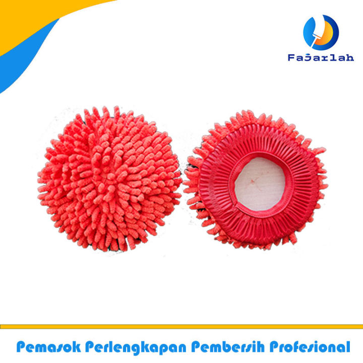Refill spin mop microfiber mop kepala Merah | Lazada Indonesia