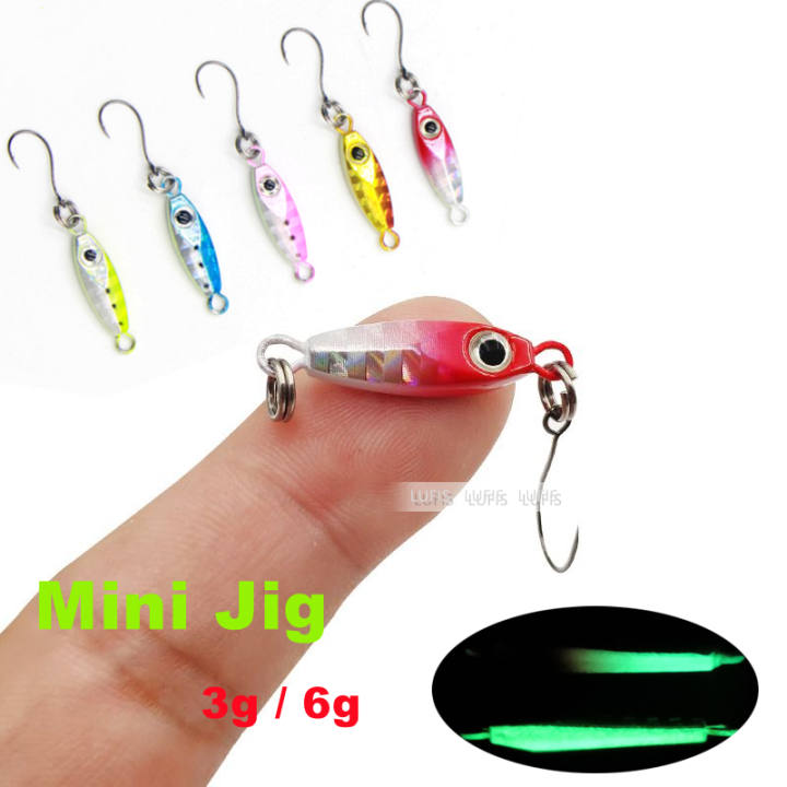 1 Cái Mồi Câu Cá Mini Jig 3.0G/6.0G + Lưỡi Câu/Kẹp Nhẹ/Kẹp Nhanh/Kẹp ...