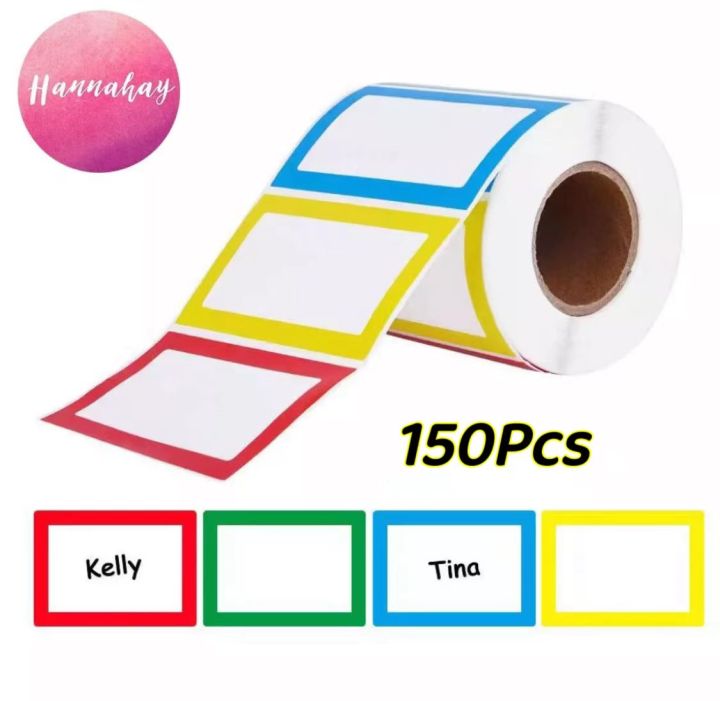 150pcs/roll Name Tag Labels Colorful Plain Name Label Sticker for ...