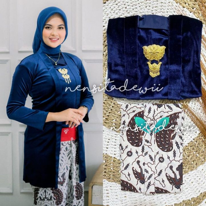 [1 Set, LN01A] Kebaya Body Panjang + Jarik Instan / Model Pramudita ...