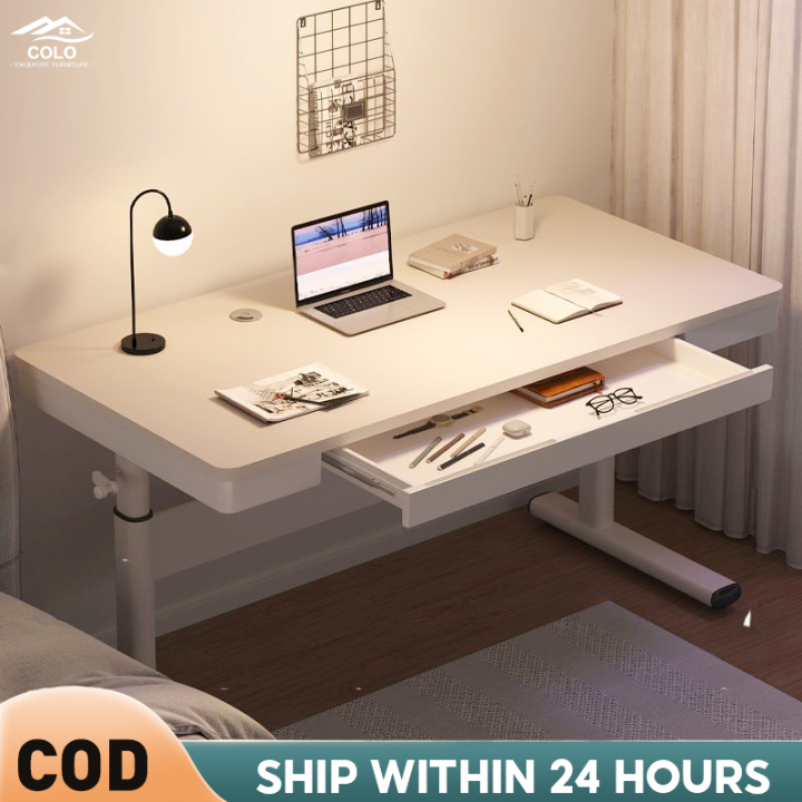 [Adjustable] 80/100/120cm Office Table Computer Table Study Table Desk ...