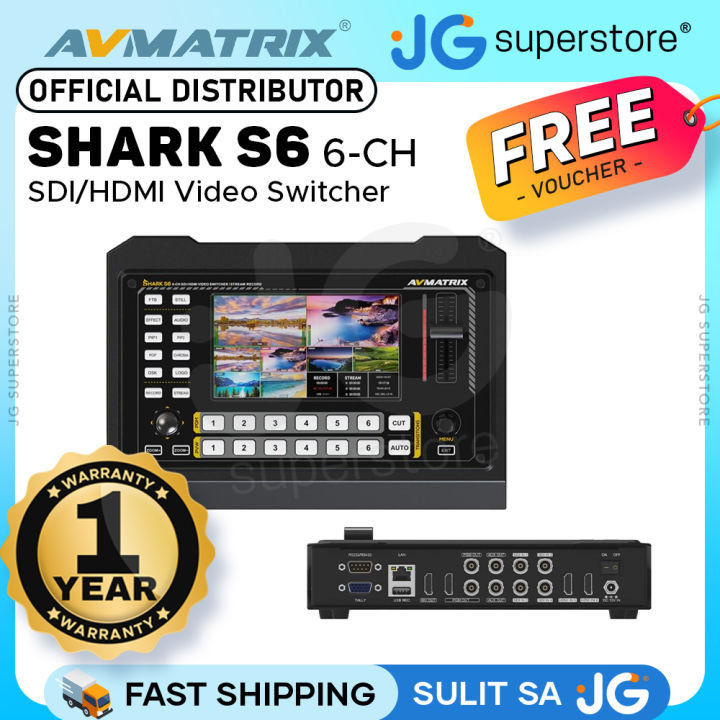 AVMATRIX Shark S6 6-Channel HDMI / SDI Video Switcher with 5" LCD ...