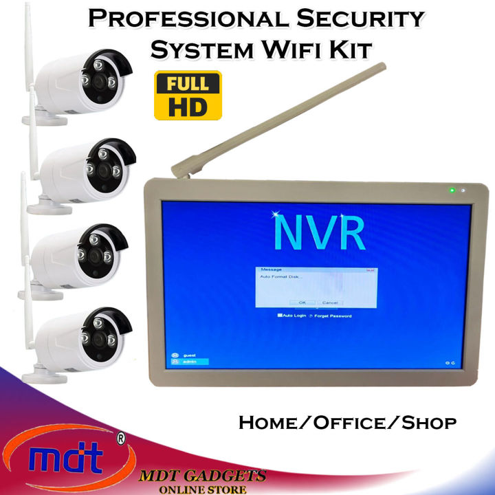 Wifi Kit Professional Security System HD Surveillance system | Lazada PH