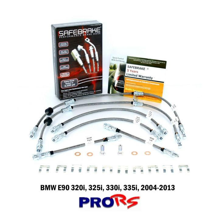 BMW E90 320i, 325i, 330i, 335i, 2004-2013 (6HOSE) - PRO RS BRAKE HOSE ...