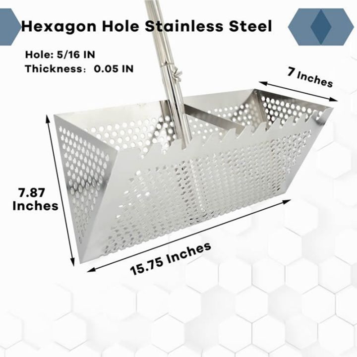 【ZAN】-Beach Sand Rake, Beach Foldable Tooth Screen, Sand Crab Catcher ...