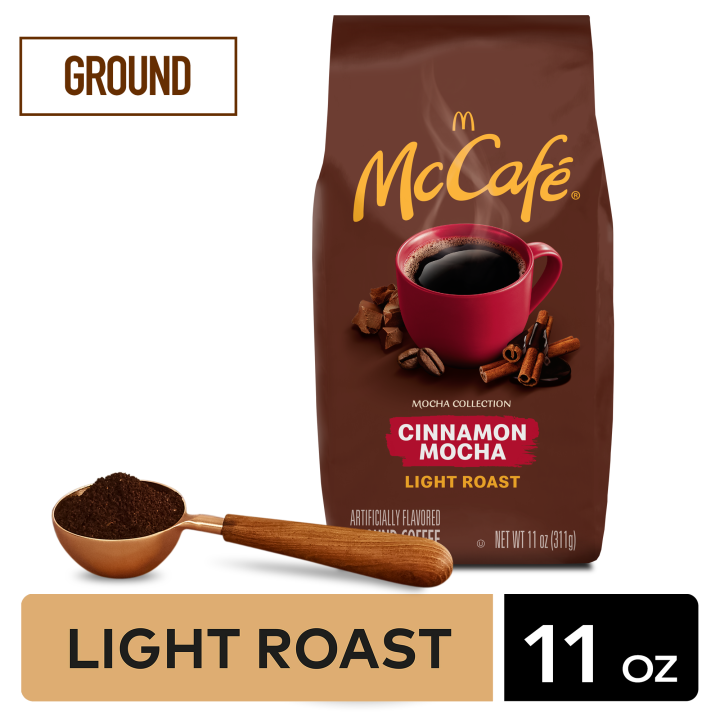 McCafe Mocha Collection Cinnamon Mocha Flavored Ground Coffee, Light ...
