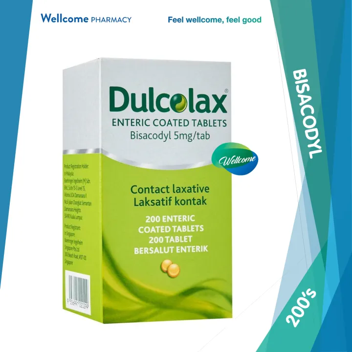 Dulcolax Contact Laxative Enteric Coated Tablet with Bisacodyl 5mg ...