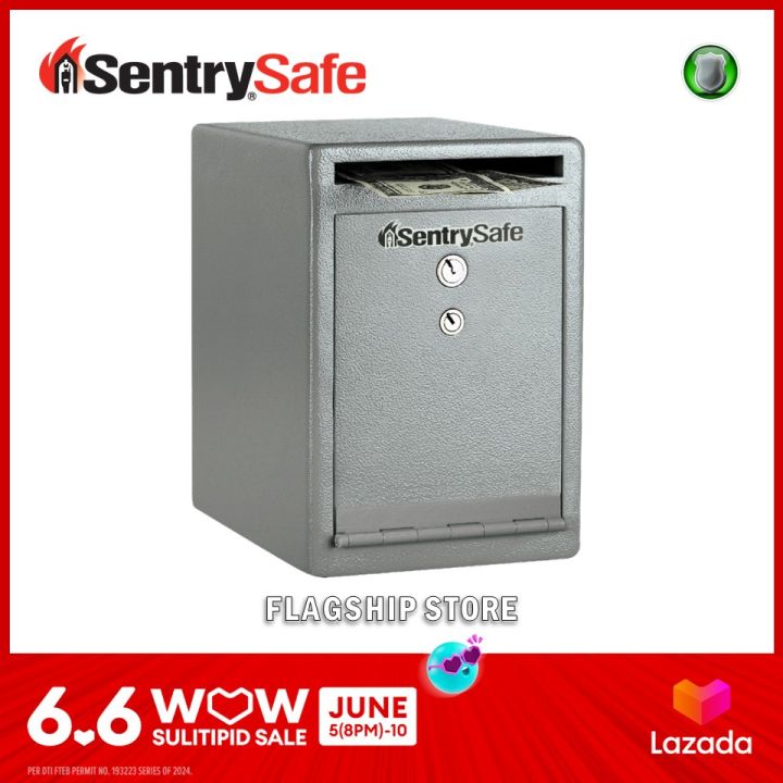 SENTRY SAFE UC-039K Under Counter Small Cash Depository Vault with Drop ...