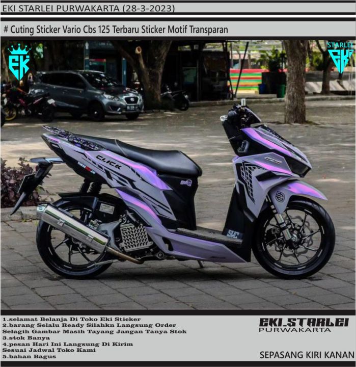 CUTTING STRIPING VARIO 125 TERBARU VARIASI STICKER BODY VARIO CBS STRIPING SIMPEL MOTIF ...