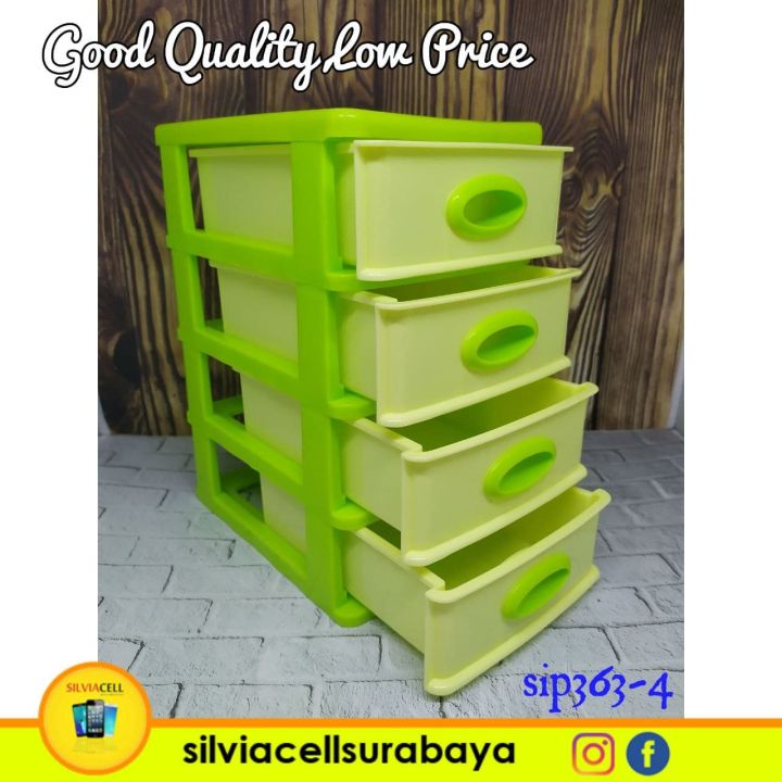 Rak Plastik Susun 4 laci SIP 363-4 | Lazada Indonesia
