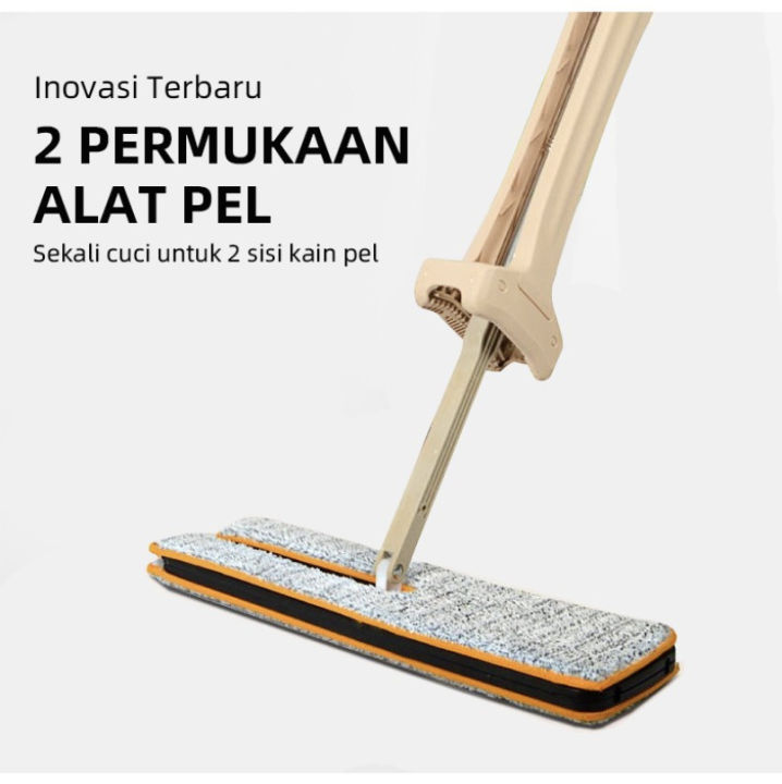Alat Pel Lantai 2 sisi Fleksibel Ultra Mop Cleanze Brown | Lazada Indonesia