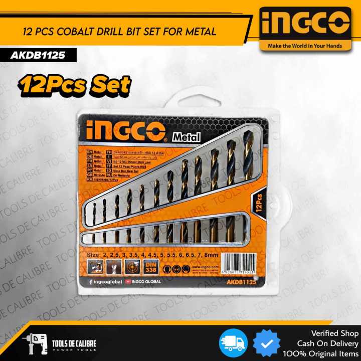 INGCO 12PCS Cobalt HSS Drill Bit Set AKDB1125 | Lazada PH