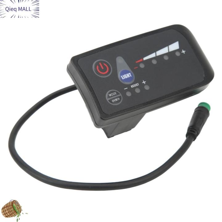 QIEQ MALL ABS Electric Bike Power Display Black 5 Pin Male Plug LED ...
