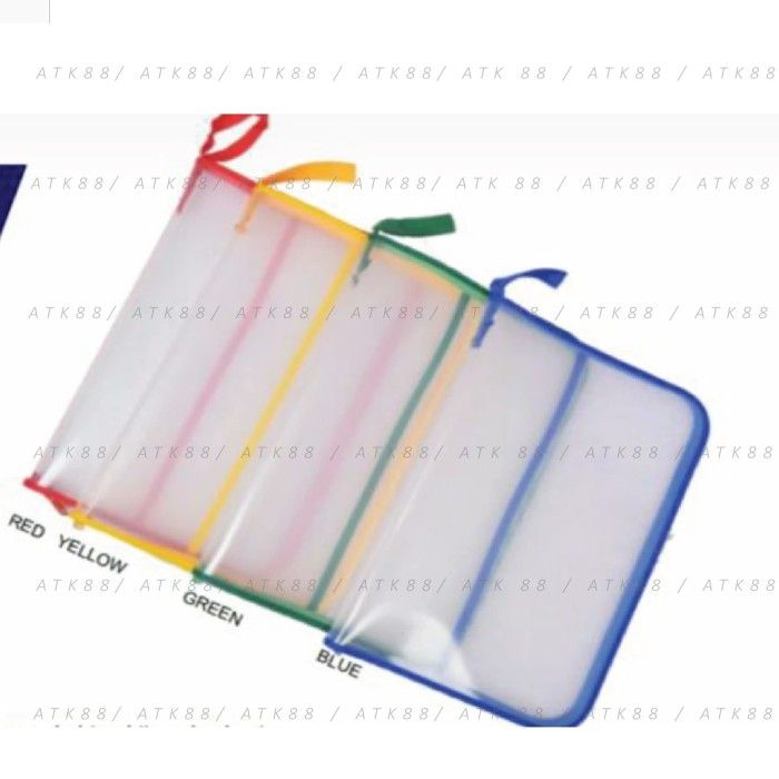Map Plastik Resleting Jaring Zipper Bag File F4 Tas Dokumen Lazada