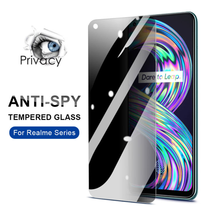 Privacy / Clear Tempered Glass For Realme 11 10 GT Master GT2 Neo 3 8i 9i 6 7 5i 6i C55 C53 C35 ...