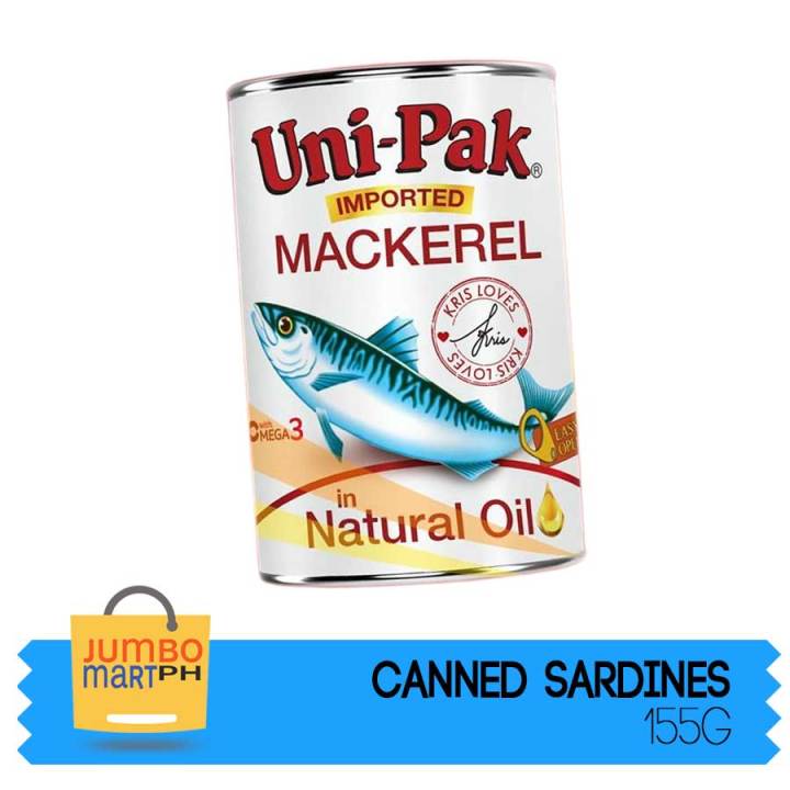UNI-PAK MACKEREL IN NATURAL OIL 155G | Lazada PH