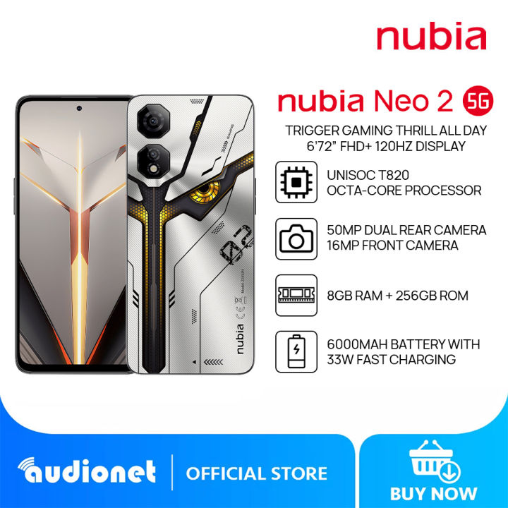Nubia Neo 2 5G Smartphone | 8GB+256GB | Unisoc T820 | 6.72” FHD+ 120Hz Display | 50MP Dual ...