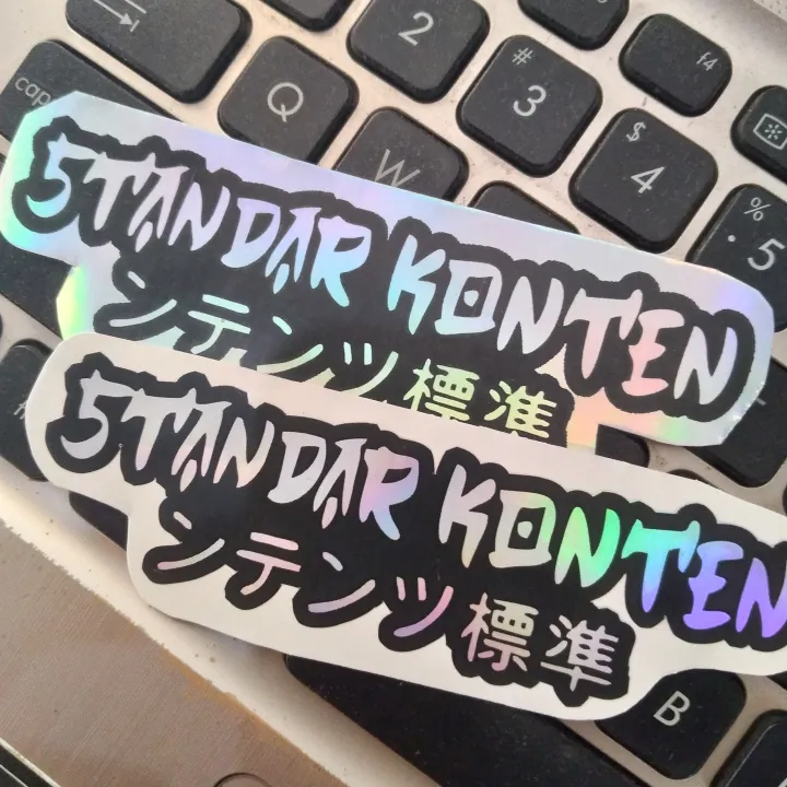 Stiker Standar Konten Tulisan Jepang Cina Stiker Hologram Montor ...