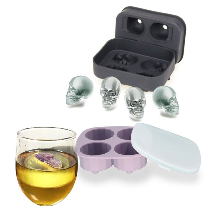 Skull plus 4 ice mould 4 frames crocodile ice combination mixing ice mold ice cassette cover ...
