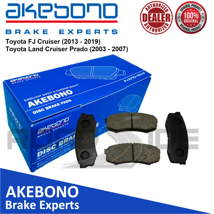 Akebono Rear Brake Pads for Toyota FJ Cruiser (2013 - 2019), Toyota ...