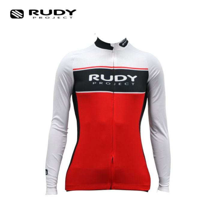 Rudy Project Womens Cycling Long Sleeve Jersey Vintage in White-Red ...